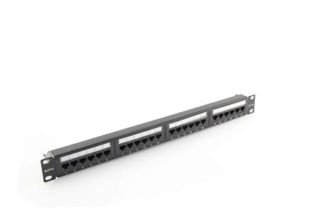 Cat5e UTP 24 Port Patch Panel 1u Patch Panel Rack Mount Type RJ45 UTP Panel 180 Degree 24 Port