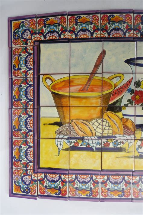 X CÉRAMIQUE CARREAU MURAL mexicain talavera peint à Etsy