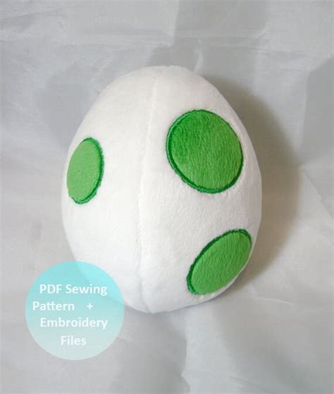 Yoshi Eggeaster Egg Minky Plush Sewing Pattern Embroidery