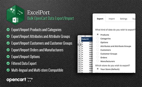 ExcelPort Full Product Data Excel Export Import ISenseLabs