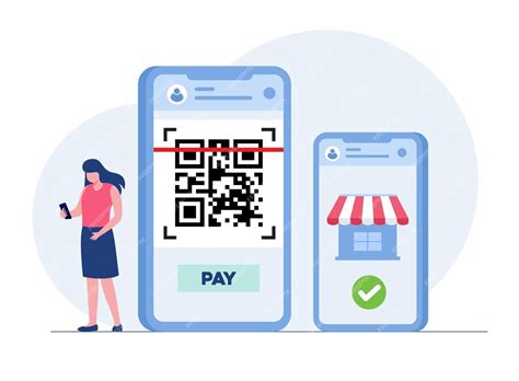 Premium Vector Qr Code Scanning Vector Illustration Concept People
