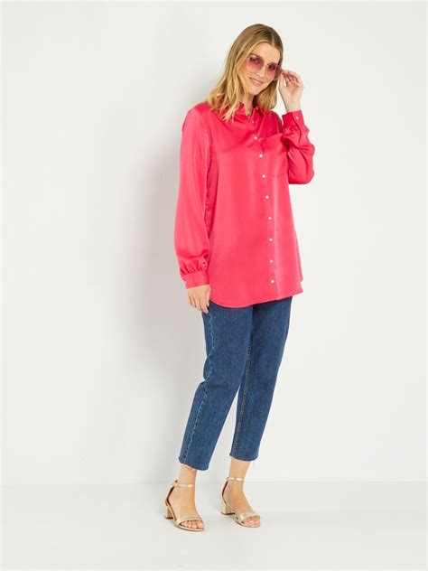 Chemisier Satin Rose Kiabi