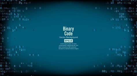 Binary Code Background Vector High Tech Matrix Background With Digits