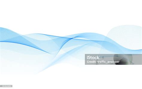 추상 파란색 선 곡선에 대한 스톡 벡터 아트 및 기타 이미지 곡선 둥글게 말려진 디자인 Istock