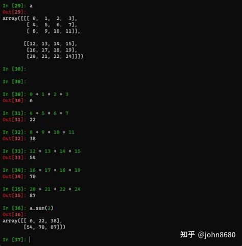 numpy sum函数理解 知乎