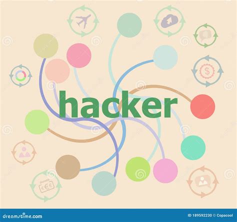 Words Hacker On Digital Background Privacy Concept Stock Illustration Illustration Of Icon