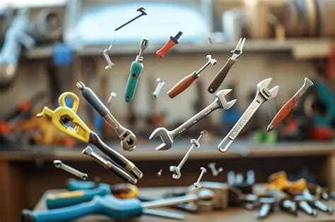 Premium Photo Car Repair Tools In Workshop Objects Levitating Or