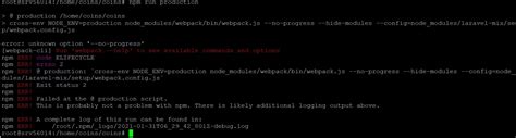 Solved Npm Run Production Error Unknown Option No Progress