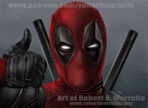 Deadpool Thumbs Up By RAM By Robertmarzullo Deviantart On