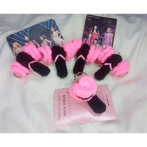 Blackpink Lightstick Hammer Crochet Keychain Handmade Shopee