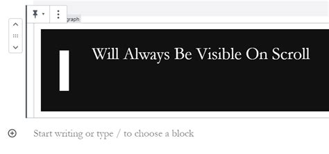 Create Fixed Blocks In Gutenberg Editor Sticky Block Wp Missing
