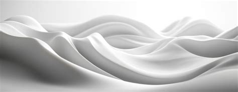 Abstract White Waves Premium Ai Generated Image
