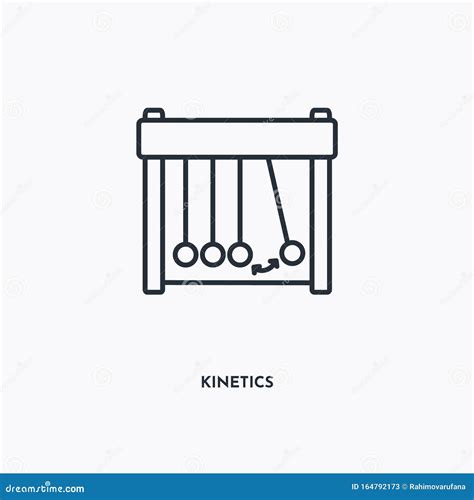Kinetics Outline Icon Simple Linear Element Illustration Isolated Line Kinetics Icon On White