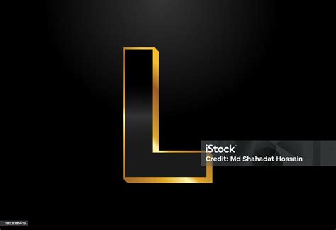 금색과 검은 색 알파벳 Lelegant Gold Color 알파벳 벡터 일러스트 레이 션 0명에 대한 스톡 벡터 아트 및 기타 이미지 0명 3차원 형태 금 금속