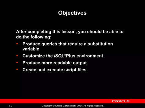 Producing Readable Output With Isqlplus Oracle Data Base Ppt