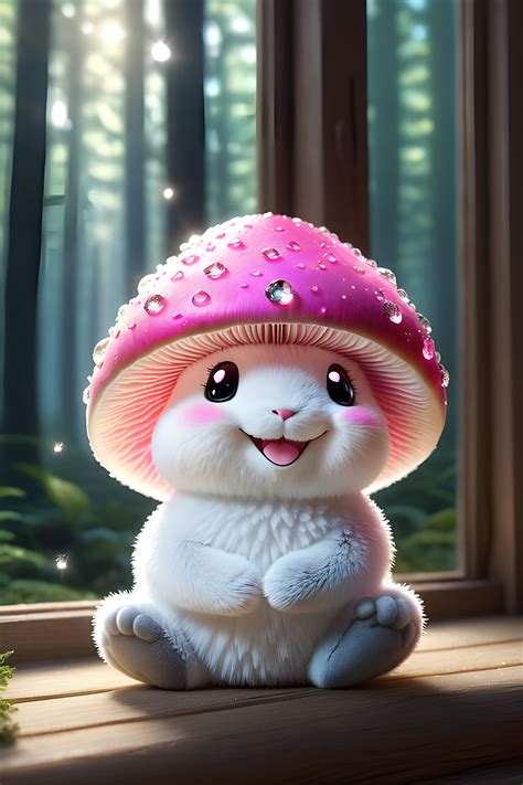 Download Ai Generated Mushroom Cute Royalty Free Stock Illustration