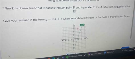 solved the graph below shows point p and line a if line b is drawn