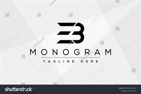 Eb Initials Monogram Letter Text Alphabet Stock Vector Royalty Free