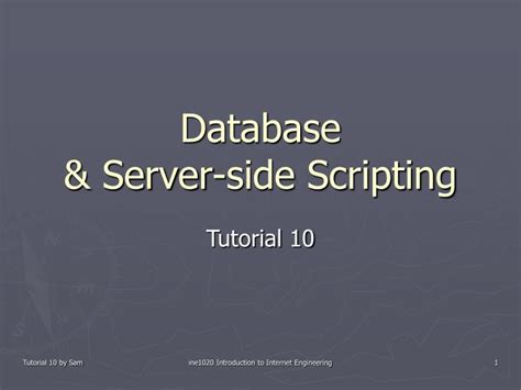 Ppt Database And Server Side Scripting Powerpoint Presentation Free
