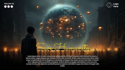 Premium Psd Save Humanity Poster Flyer
