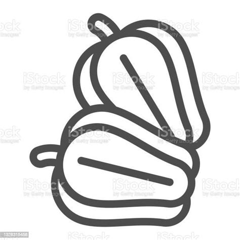 달콤한 후추 라인 아이콘 야채 개념 흰색 배경에 피망 벡터 기호 모바일 개념 및 웹 디자인을위한 윤곽 스타일 아이콘 벡터 그래픽