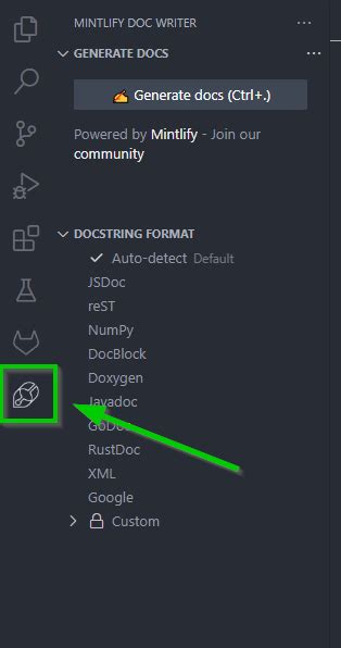 แนะนำ extensions mintlify doc writer เขียน comment function ใน visual