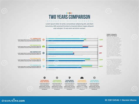 Two Years Comparison Infographic Vector Illustration Cartoondealer