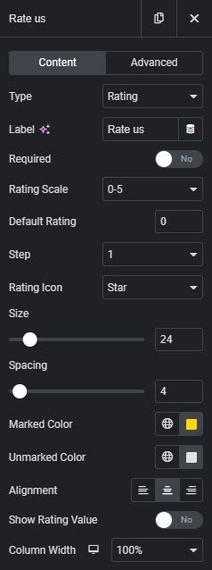 How To Add Rating Field In Elementor Form