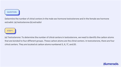 ⏩solved Determine The Number Of Chiral Centers In The Male Sex… Numerade