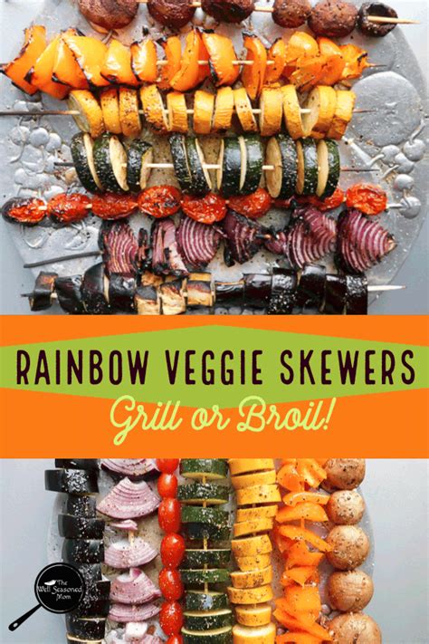 Rainbow Veggie Skewers The Well Seasoned Mom