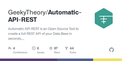 Github Geekytheoryautomatic Api Rest Automatic Api Rest Is An Open