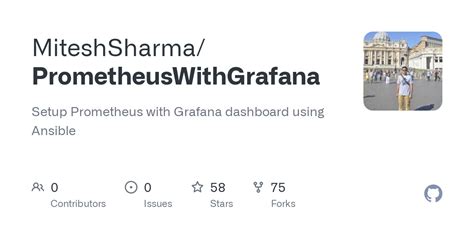 Github Miteshsharma Prometheuswithgrafana Setup Prometheus With Grafana Dashboard Using Ansible