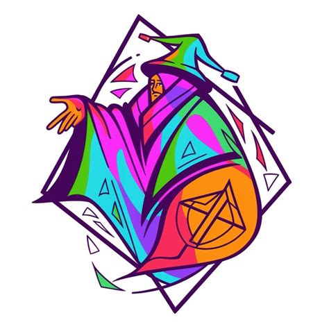 Premium Ai Image A Colorful Drawing Of A Bird With A Triangle On It