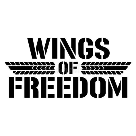 A Bold Typography And With Wing Elements Stock Vector Illustration Of