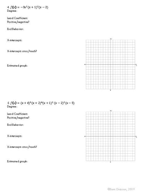 Graphing Polynomials From Factored Form By Infinite Degree Tpt