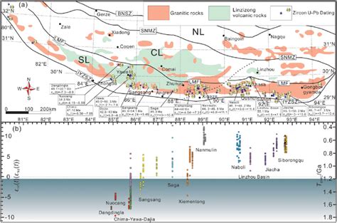 A U Pb Zircon Ages Modified From Chung Et Al 2009 And B Hf