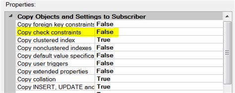 sql server replication add check constraint in publisher table stack
