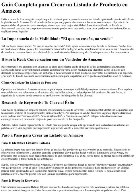 PPT Guía Completa para Crear un Listado de Producto en Amazon PowerPoint Presentation ID