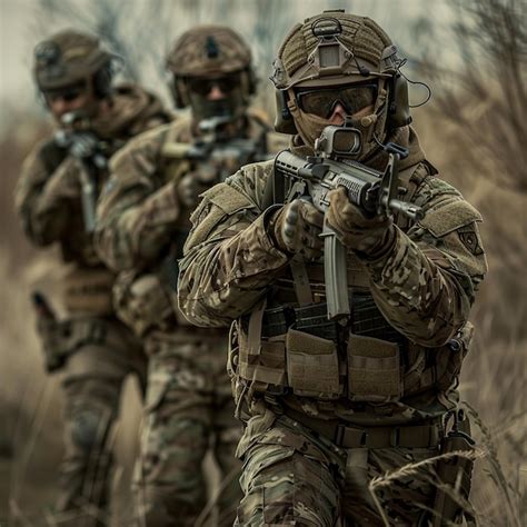 Premium Photo Army Solder During An Operation With His Uniform And