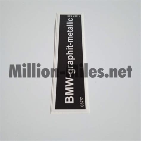 Bmw E21 E24 E30 Colour Code 087 Graphit Metallic 0986 Million