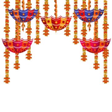 Indian Wedding Decorative Hanging Marigold Flower Vector Image For
