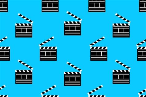 Premium Vector Pattern With Cartoons Clapperboards Vector Illustration