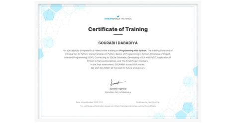 Successfully Completed The Programming With Python Training From