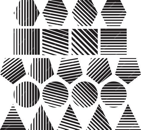 Conjunto De Formas Geométricas En Vector Ejecución De Cintas Y Tiras