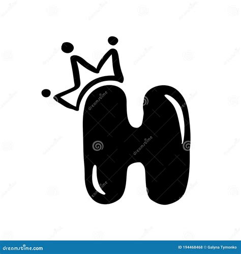 Vector Plump Vintage Cute Letter D With Crown Princess Element Font