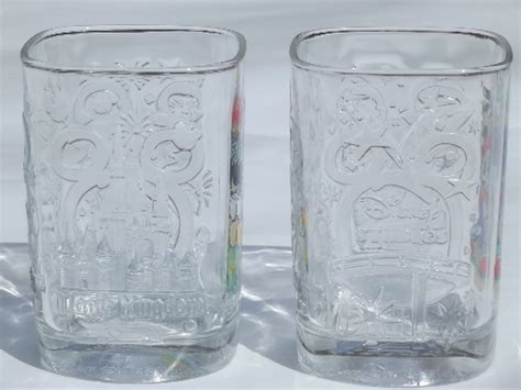 Disney Mickey Mouse Collectible Mcdonalds Glasses From 2000 Set Of 4