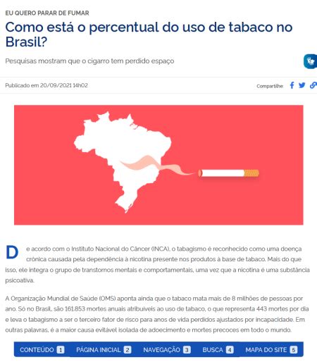 Como Está O Percentual Do Uso De Tabaco No Brasil Observatório Do Tabaco