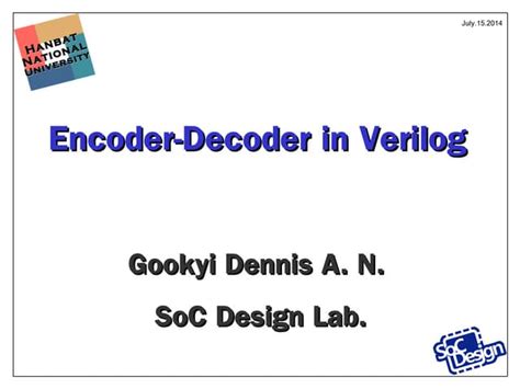 Rf Encoder Decoder Chipset Ppt