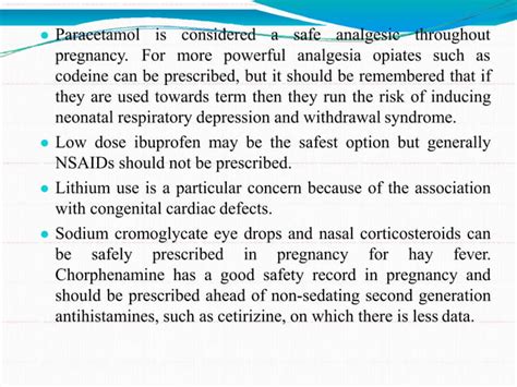 General Prescribing Guidelines For Pregnancy And Breast Feeding Pptx Pregnancy