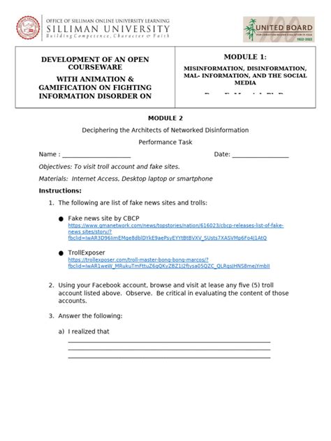 Module 2 Performance Task 1 Pdf